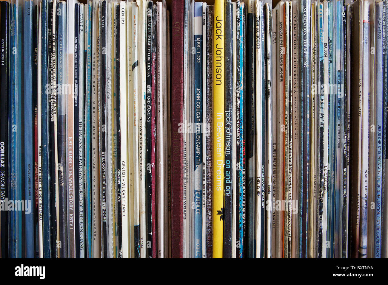 Edge of record collection Stock Photo - Alamy