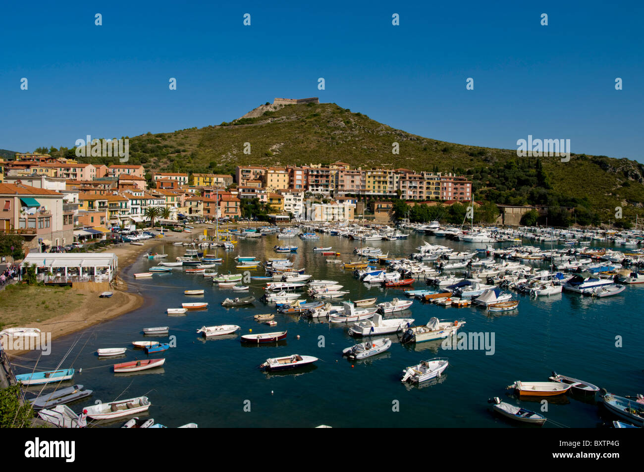 Europe, Italy, Tuscany, Ortobello, Porto Ercole; Capraia Stock Photo ...