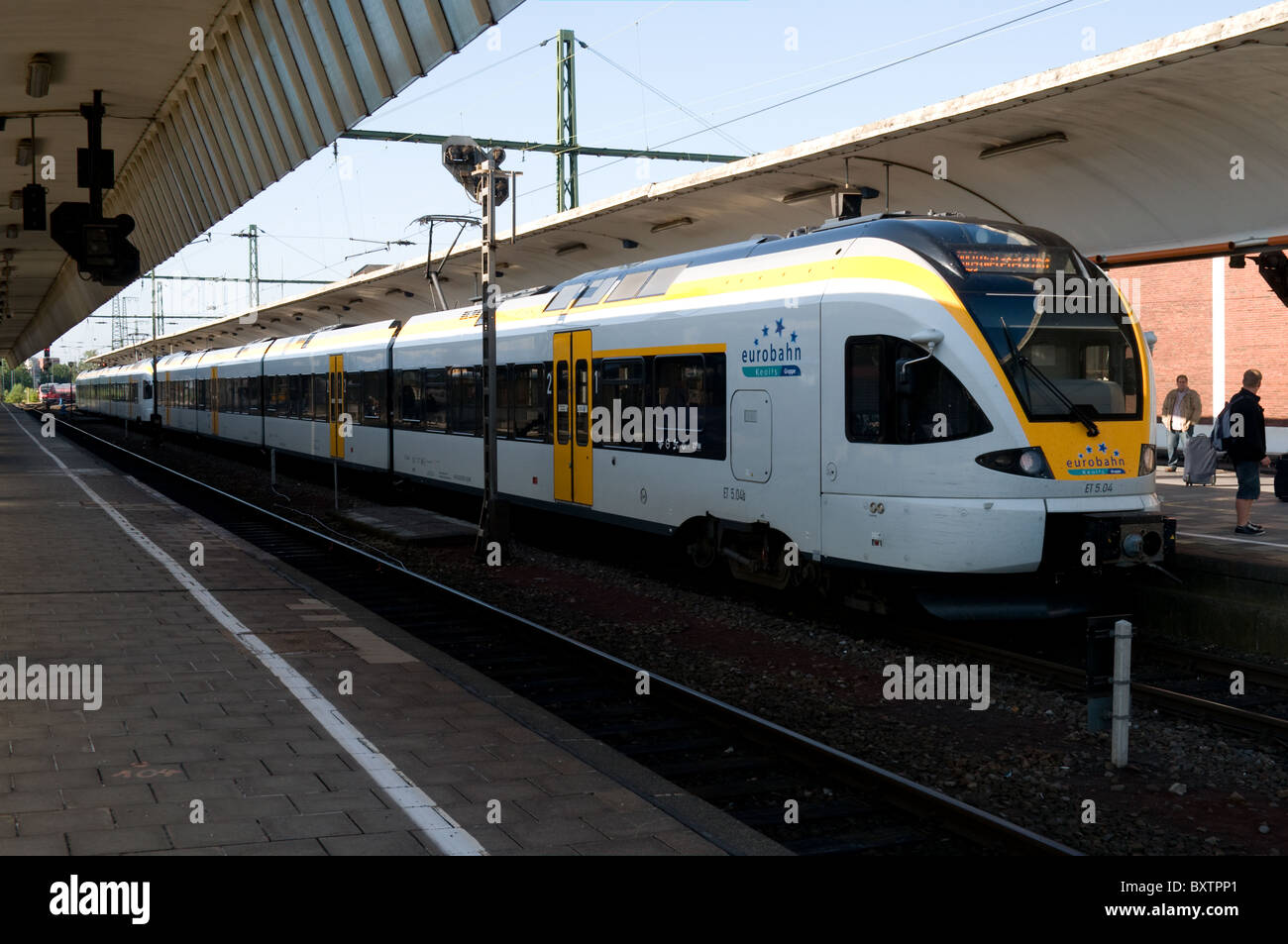 A two set Eurobahn electric multiple unit train waits in Munster ...