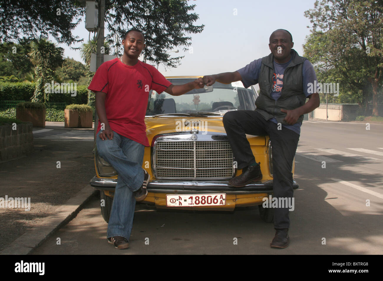 Taxi drivers in Addis Ababa, Ethiopia, east Africa Stock Photo - Alamy