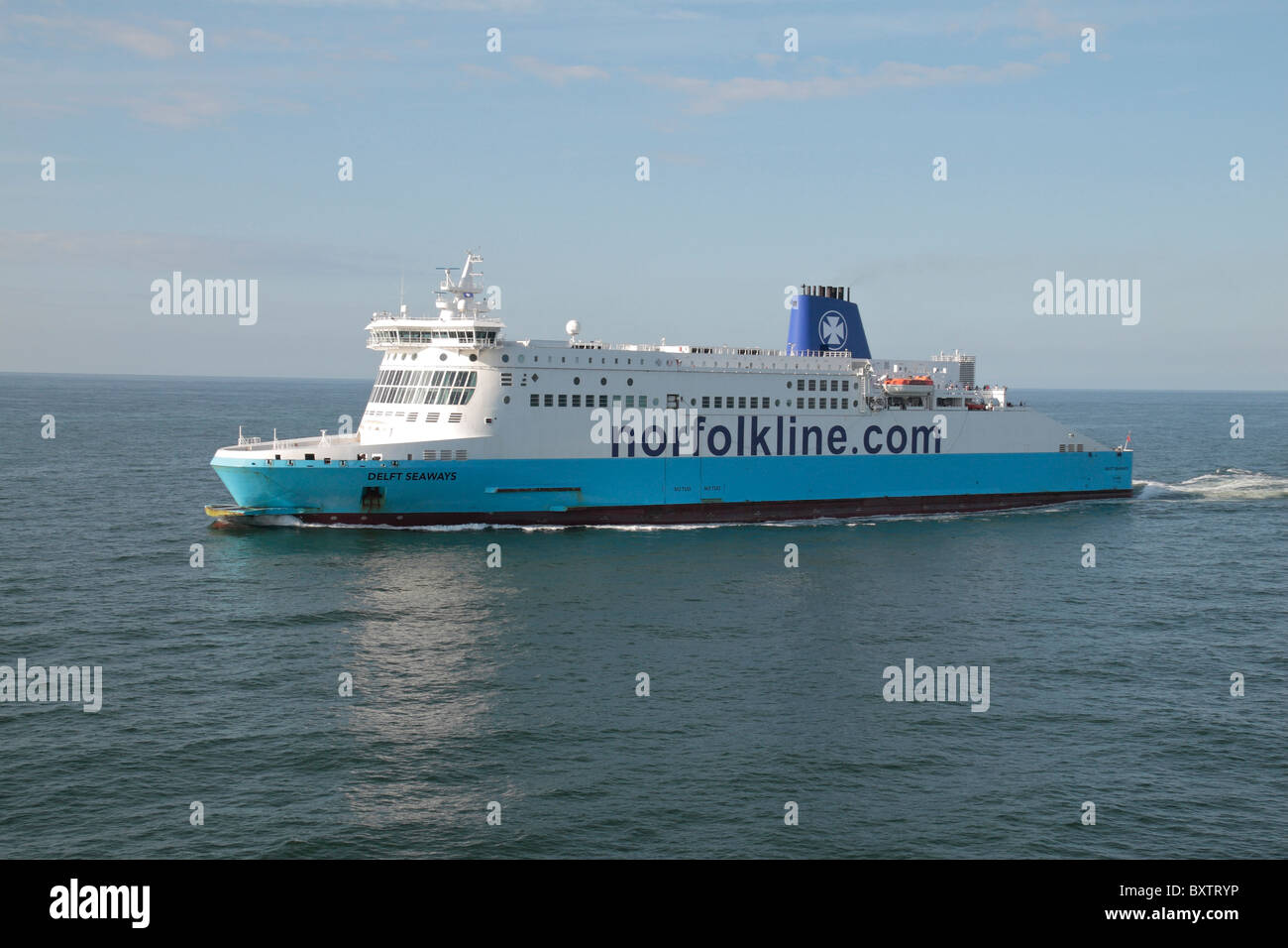 The Norfolk line (DELFT Seaways) car ferry in the English Channel on ...
