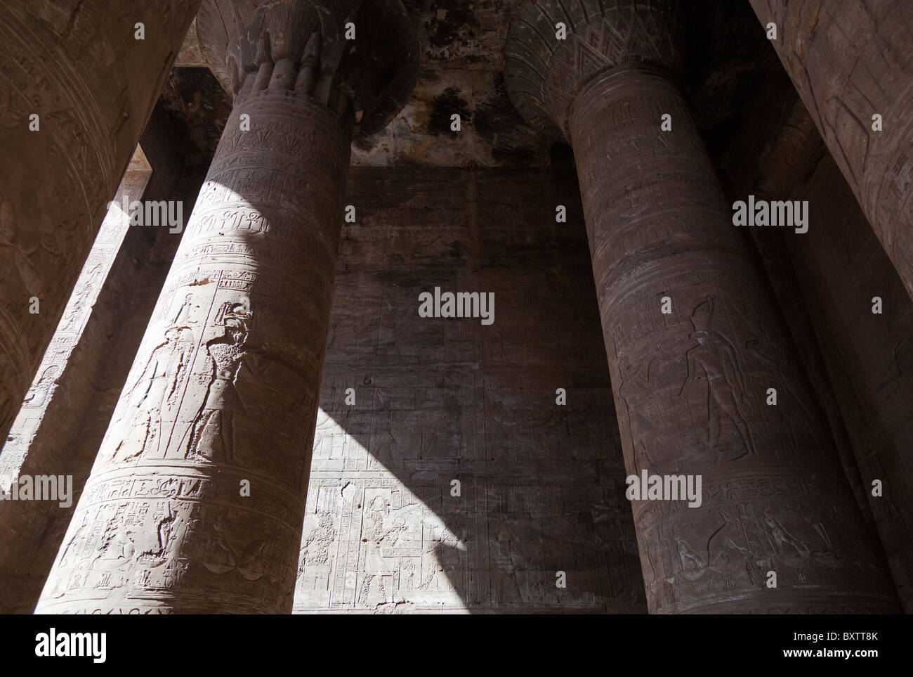 Edfu Temple, Egypt - interior 5 Stock Photo - Alamy