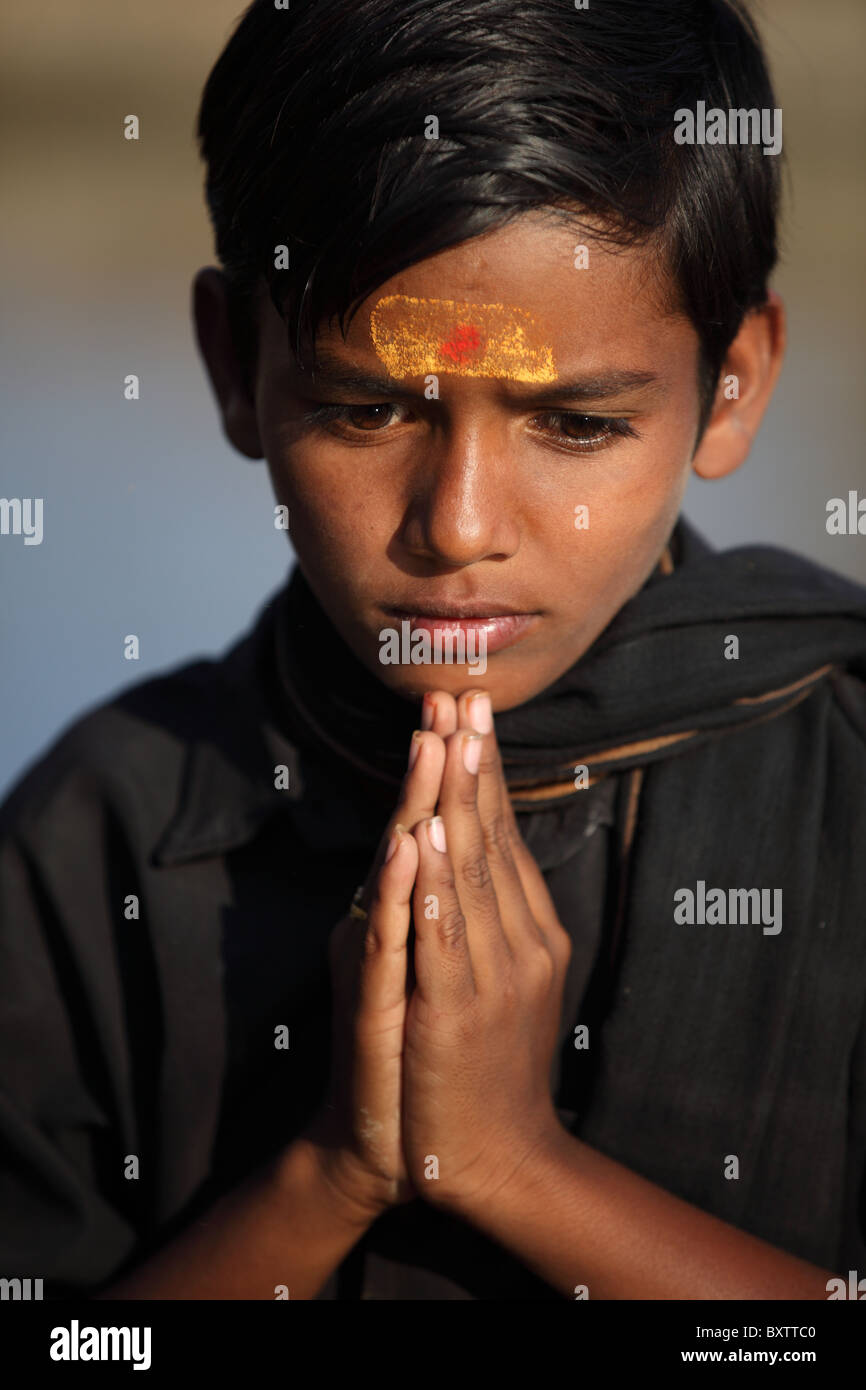Indian boy god faith spirituality cute hi-res stock photography and ...