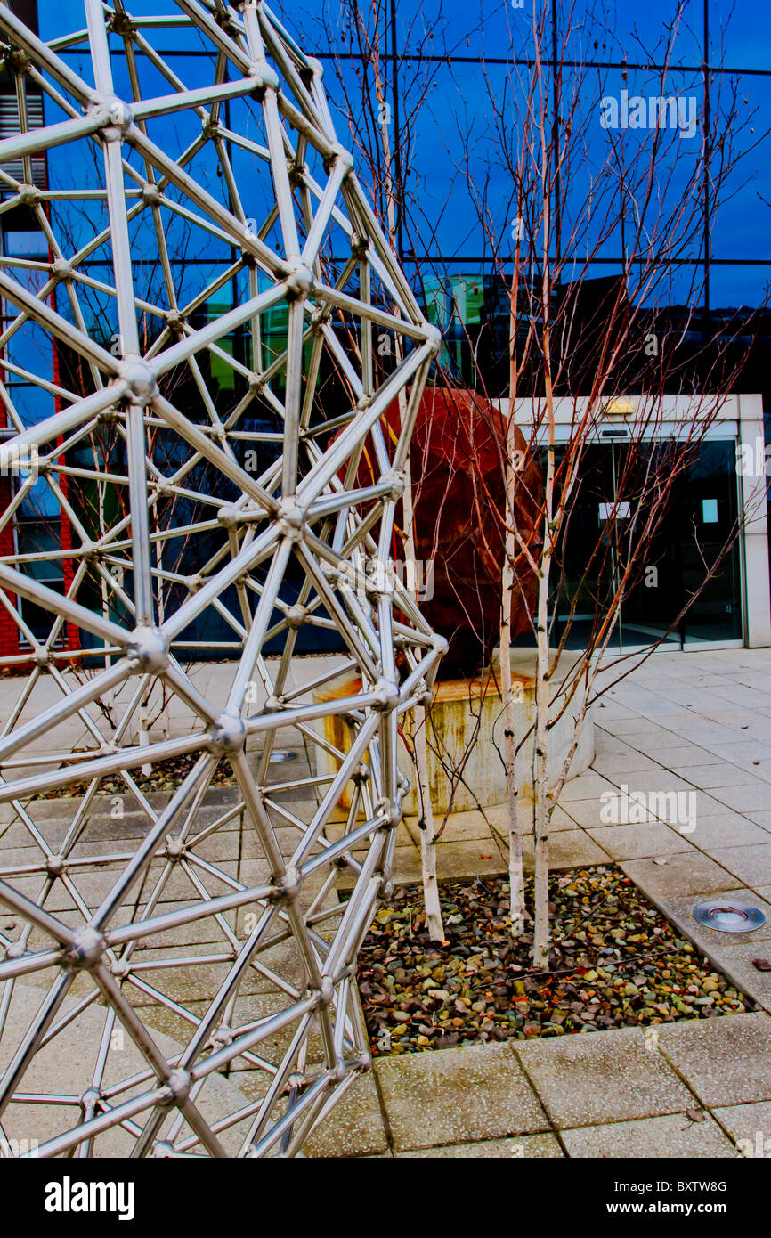 Joseph Hillier’s sculpture Generation a group of three human head ...