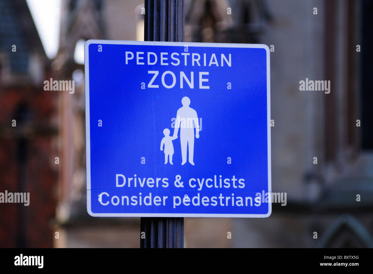 Pedestrian Zone Sign High Resolution Stock Photography and Images - Alamy