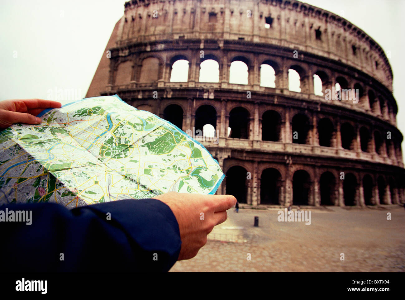 Colosseum tourist map hi-res stock photography and images - Alamy