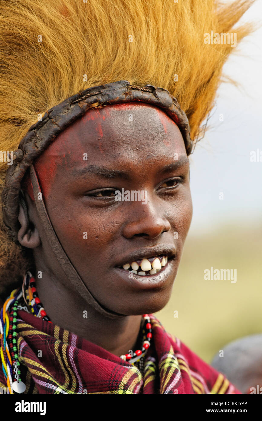 Masai tribesman, Serengeti National Park, Tanzania, Africa Stock Photo ...