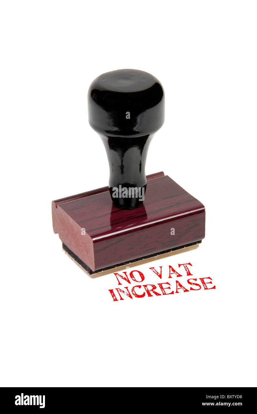 Rubber stamp No VAT Increase Stock Photo - Alamy