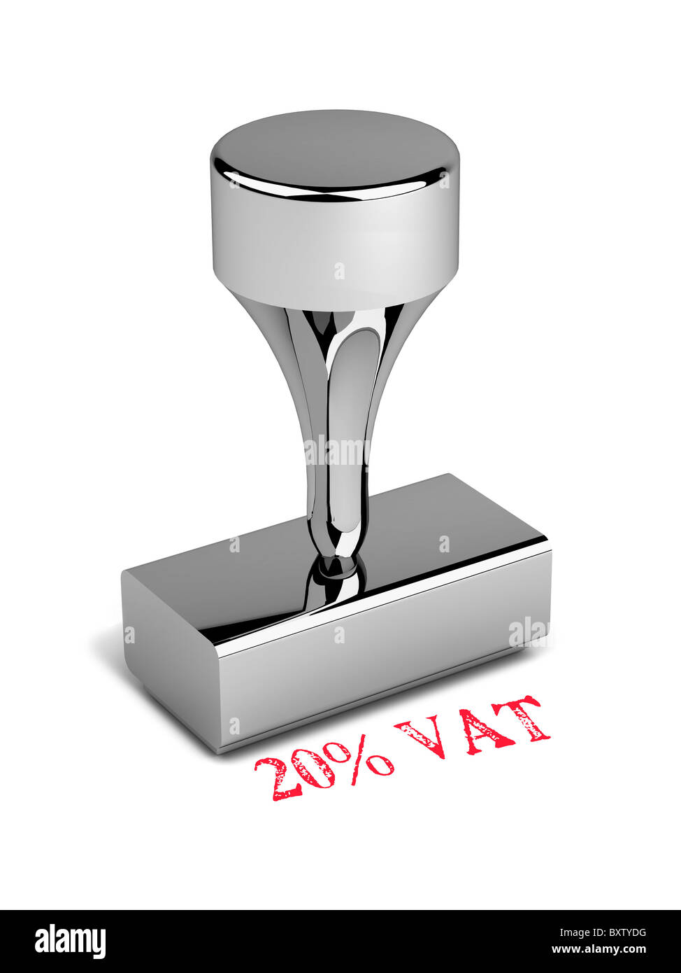 20% VAT chrome rubber stamp Stock Photo - Alamy