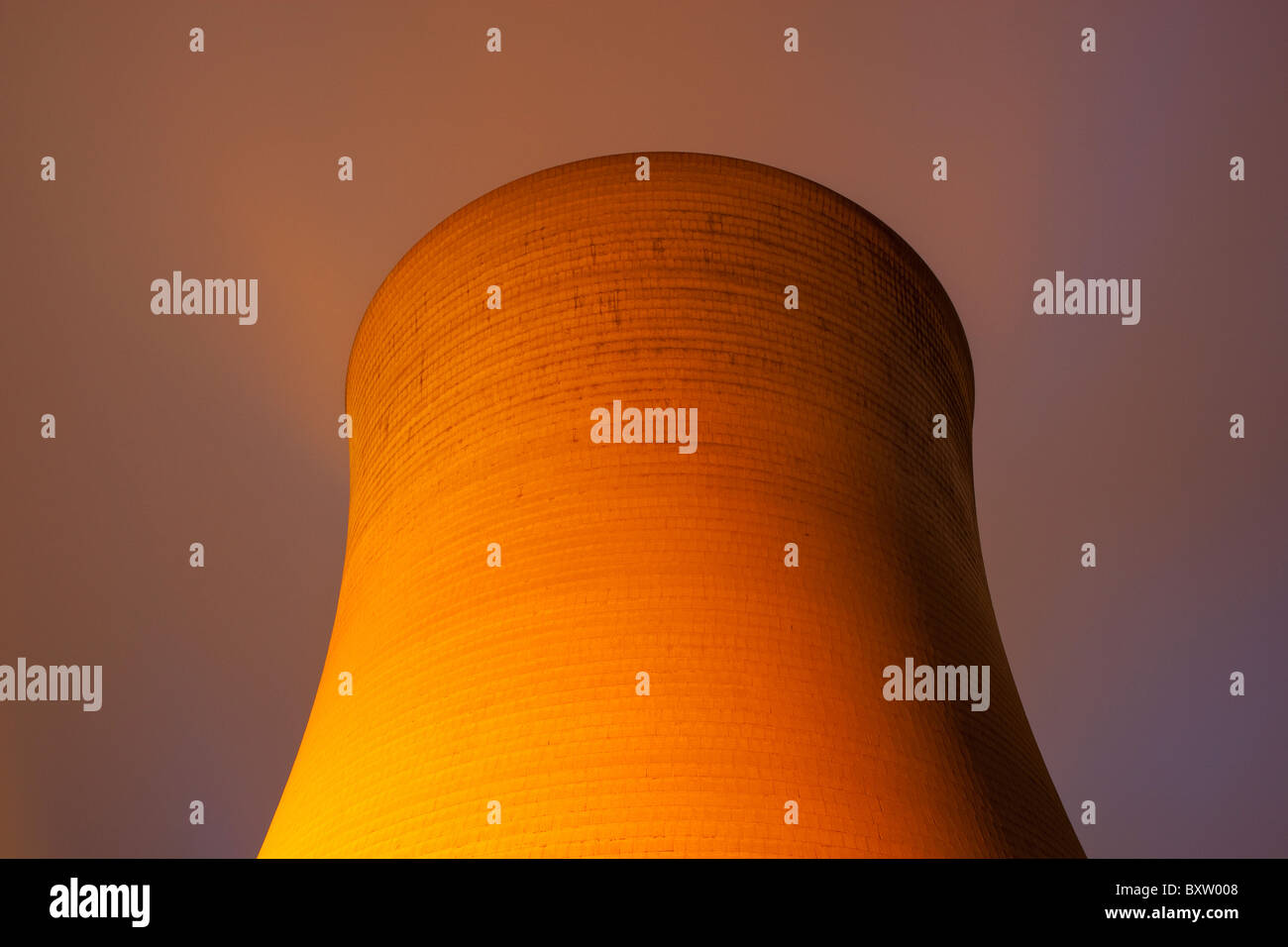 Australia, Victoria, Yallourn, Steam venting from cooling towers at ...
