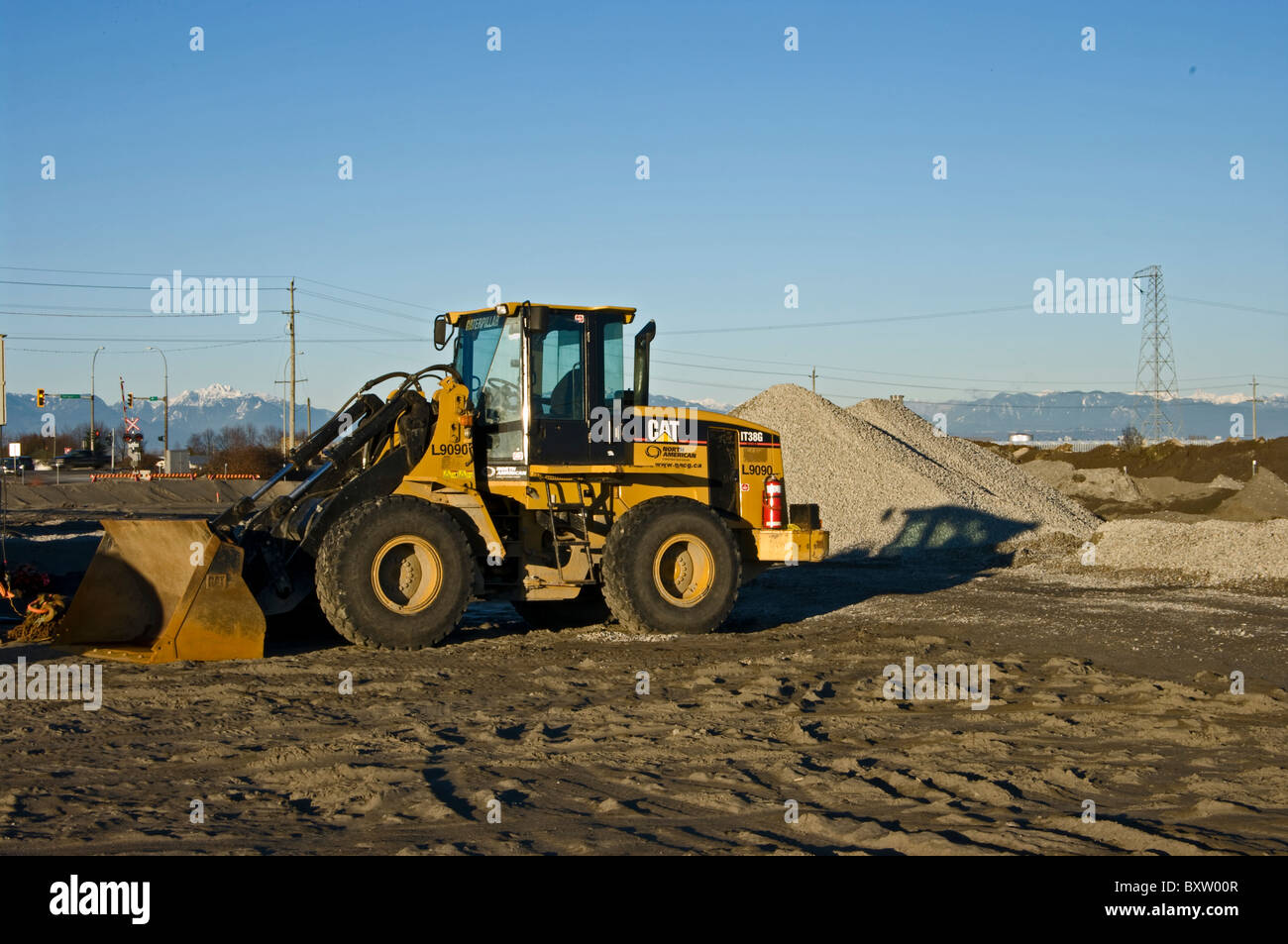 D9 cat at road construction site Stock Photo - Alamy