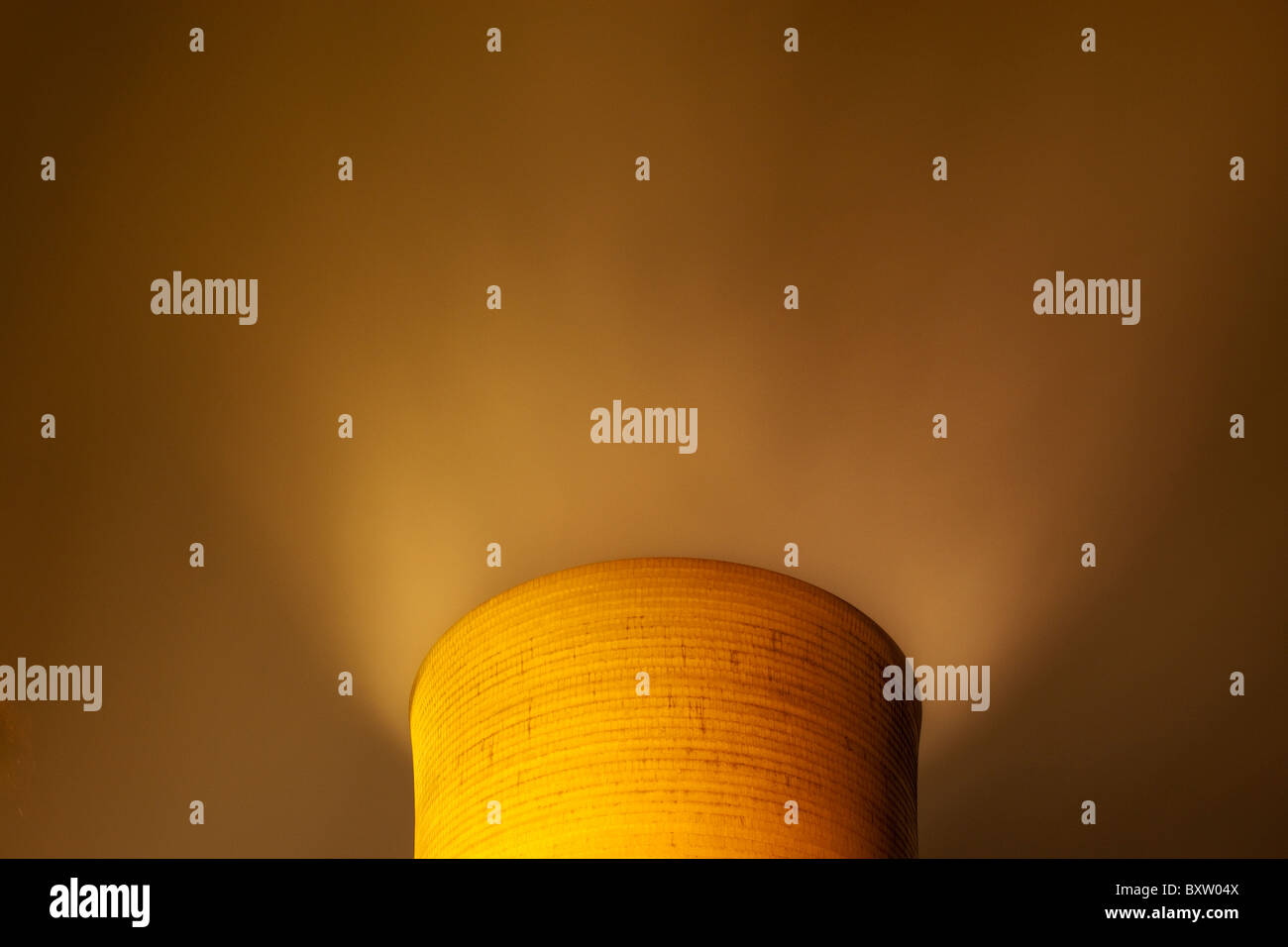 Australia Victoria Yallourn Time exposure of steam venting from cooling ...
