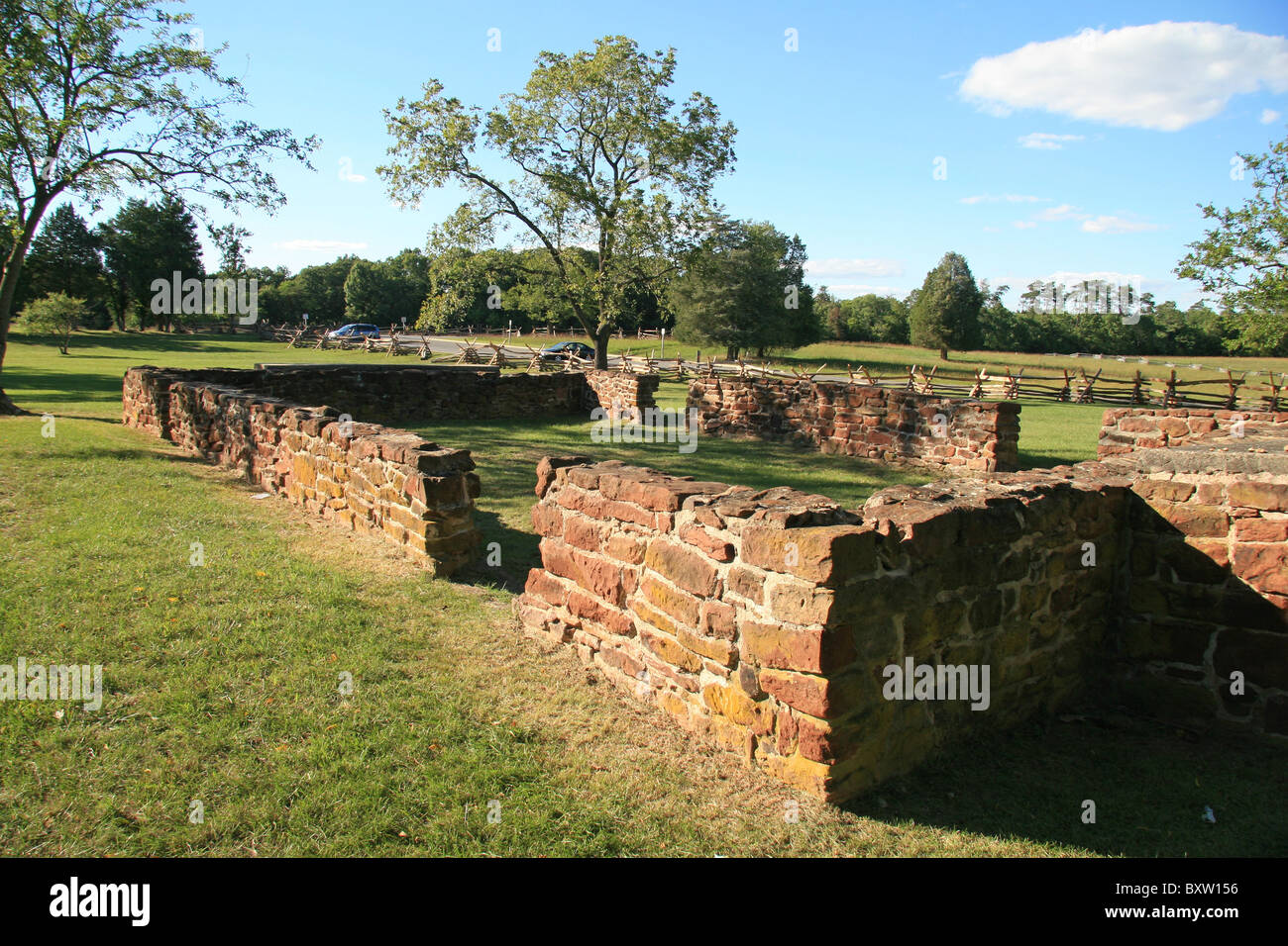 Ruins of Hazel Plain, Chinn Ridge, on the Manassas National Battlefield ...