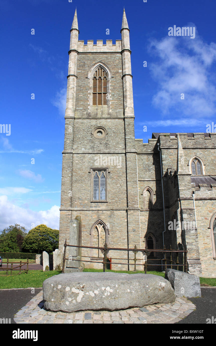 The grave of Saint Patrick at Down Cathedral, Downpatrick, Northern ...