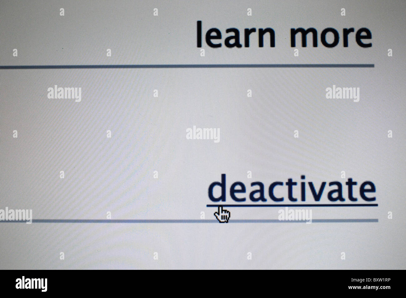 Account deactivation hi-res stock photography and images - Alamy