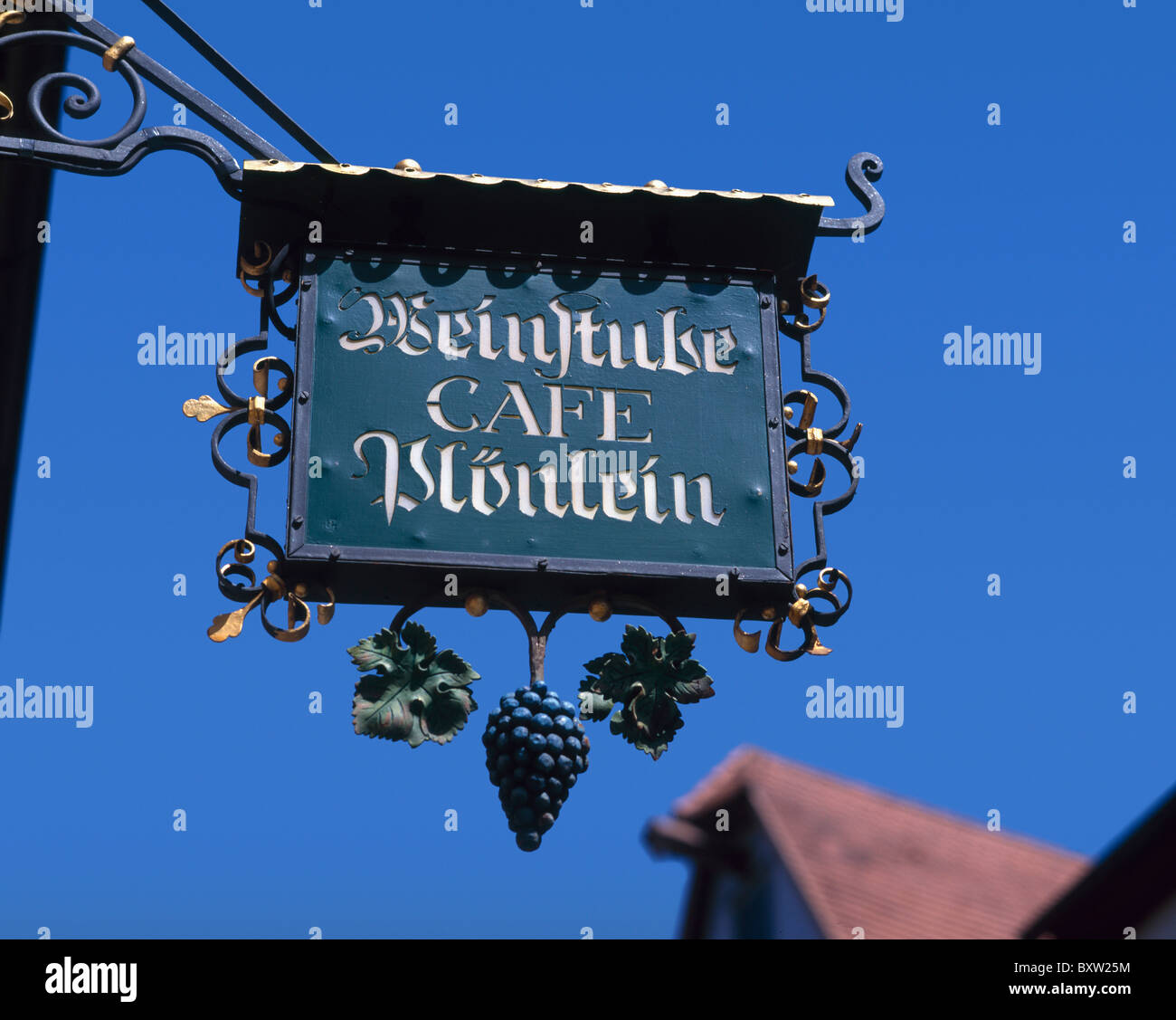 Cafe Sign, Rothenburg, Bavaria, Germany Stock Photo - Alamy