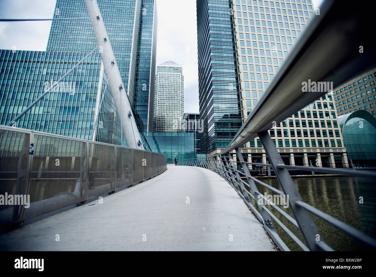 Walkways, Buildings And Bridge Over Waterways Stock Photo - Alamy