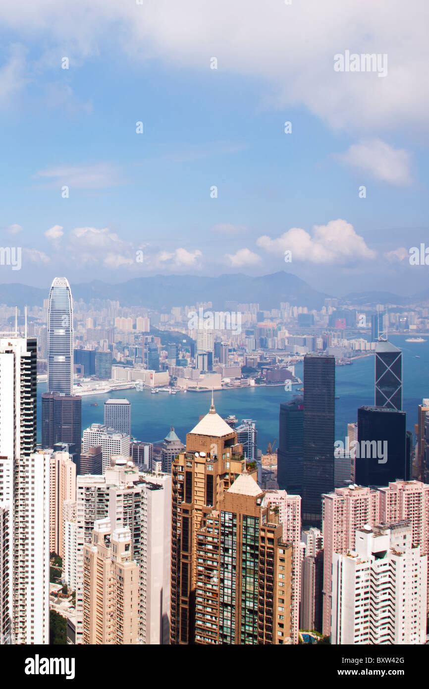 Stunning hong kong peak kowloon skyline victoria harbour buildings ...