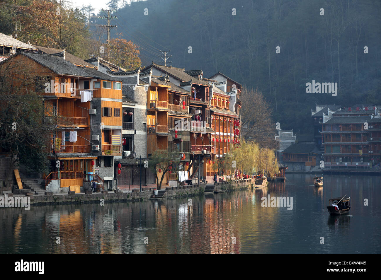 Fenghuang town in Hunan Province, China. Phoenix Ancient City Stock ...