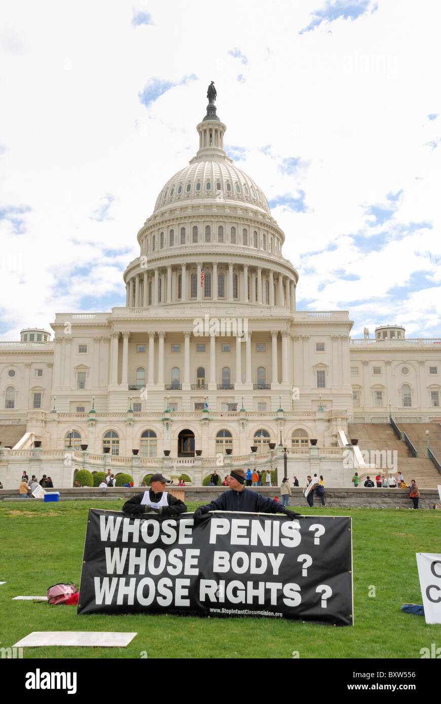 Demonstration to ban circumcision at Washington Capitol Building Stock ...