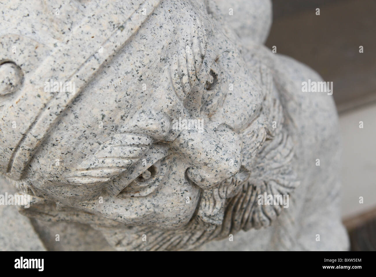 Detailed view of an Asian themed statue Stock Photo - Alamy