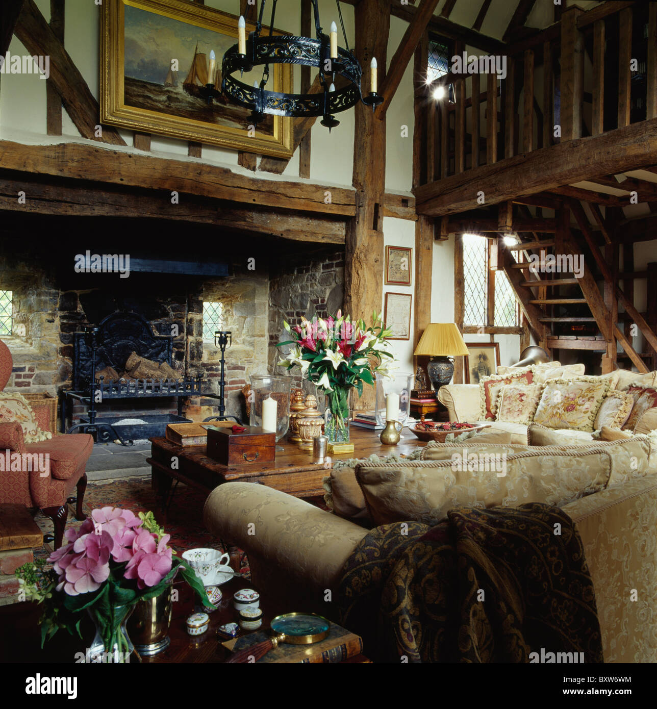 Inglenook fireplace hi-res stock photography and images - Alamy