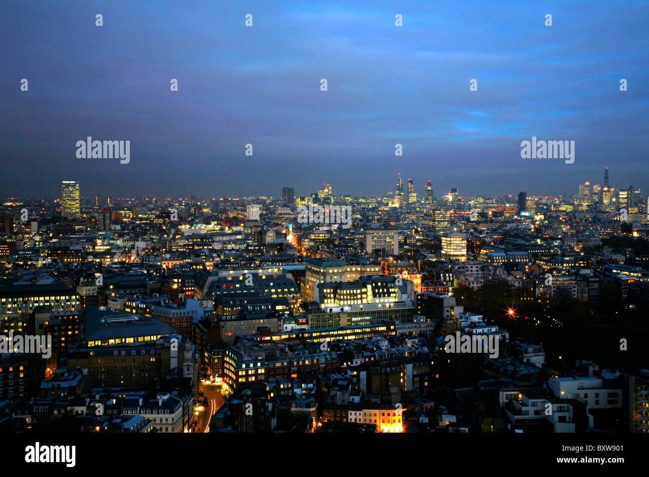 Panoramic view looking east over the West End to Centrepoint, City of ...