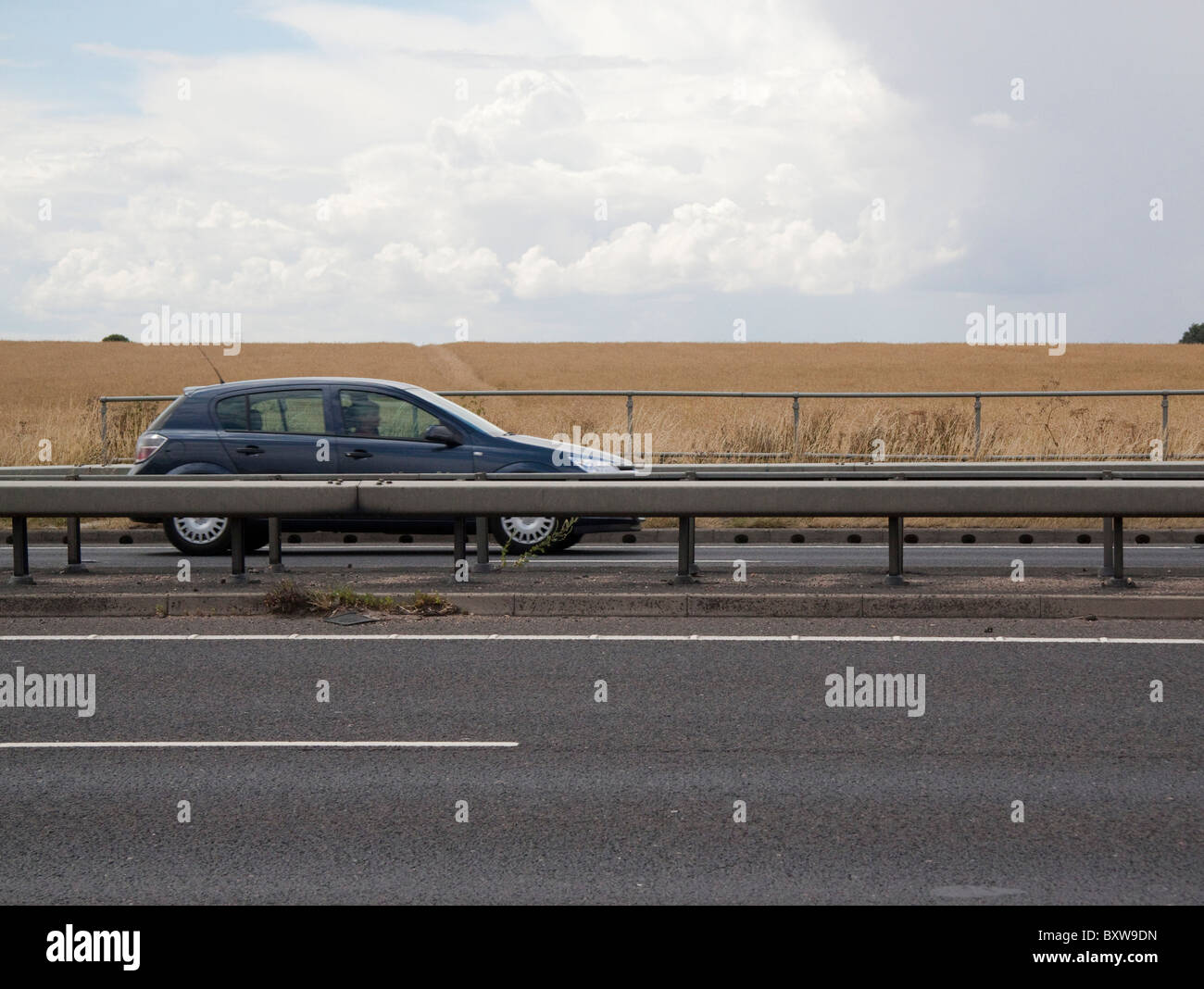 A Fenland landscape on the A14 east of Cambridge Stock Photo - Alamy