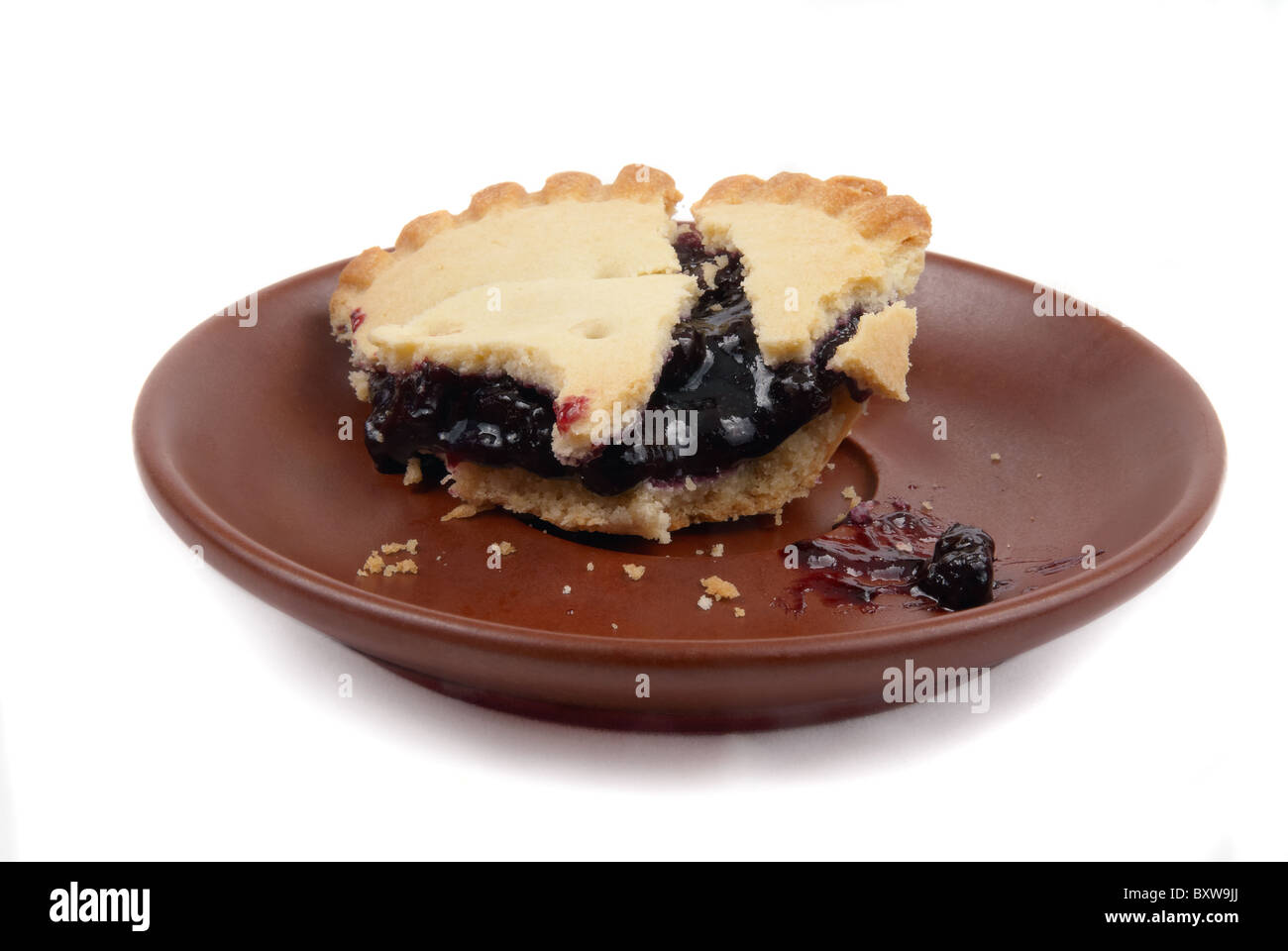 piece of cake with the effluent baccate filling Stock Photo - Alamy
