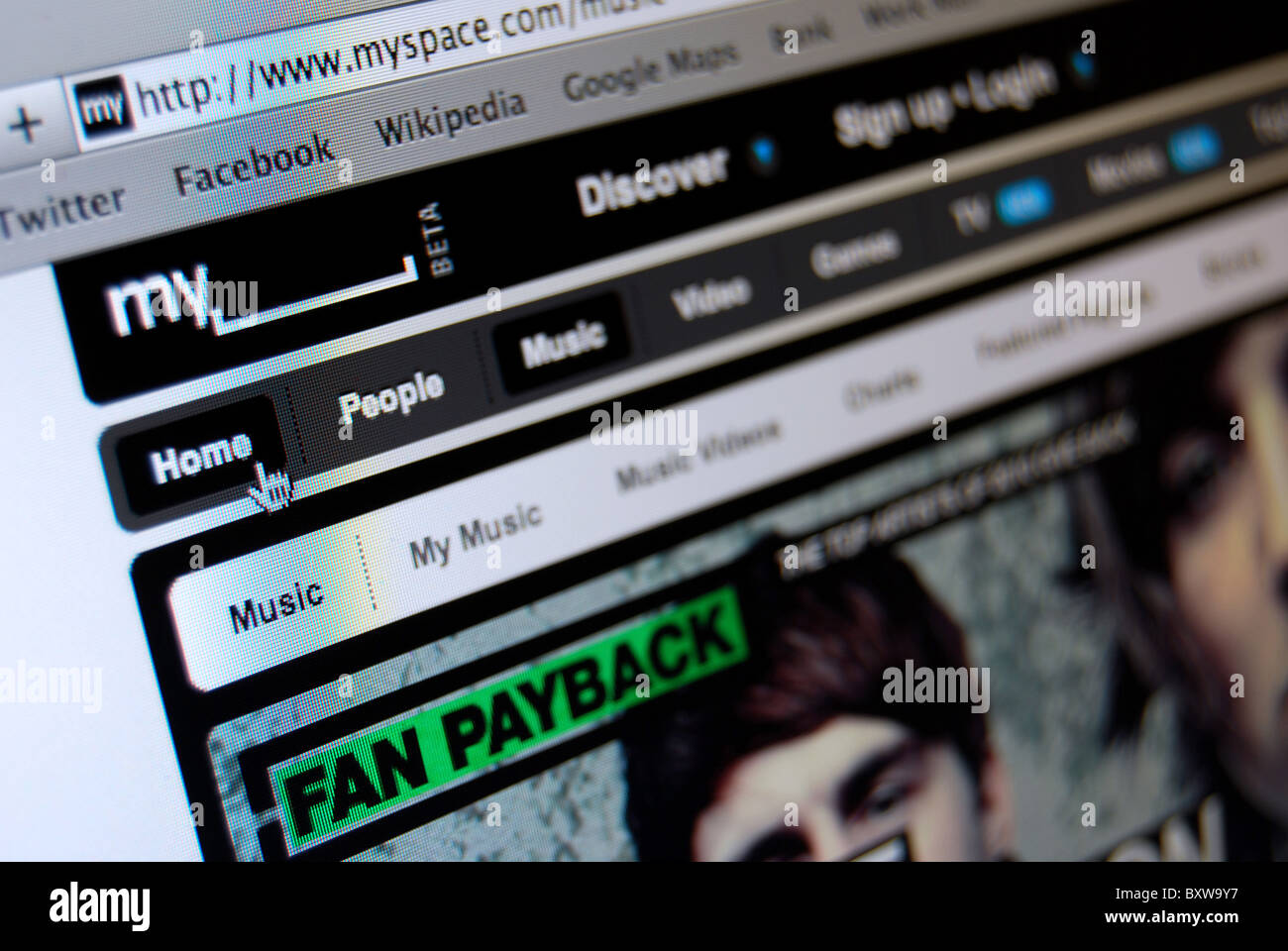 Photo Illustration of the 2011 myspace social networking website Stock ...