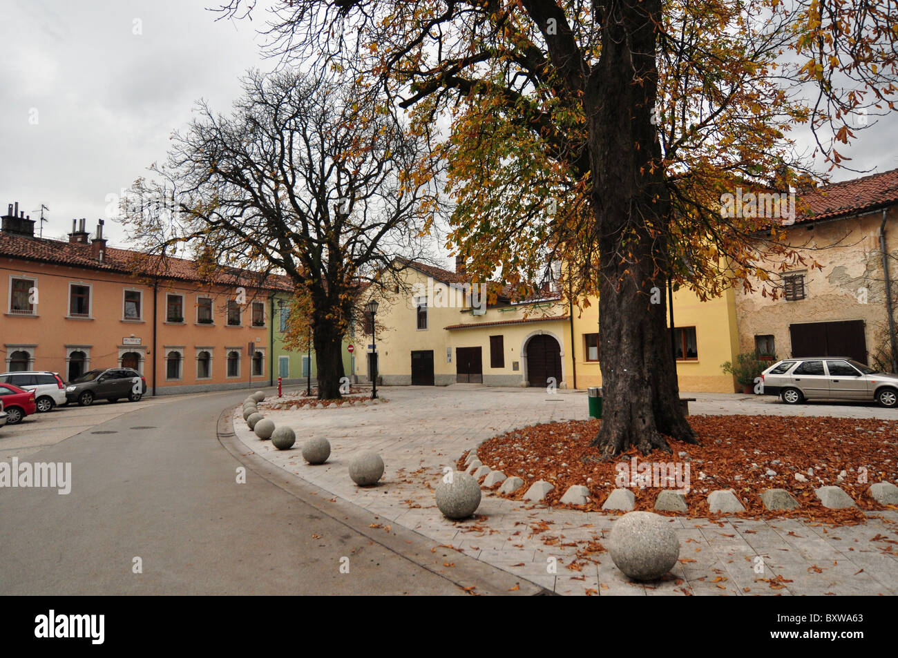 town Vipava it's details Stock Photo - Alamy