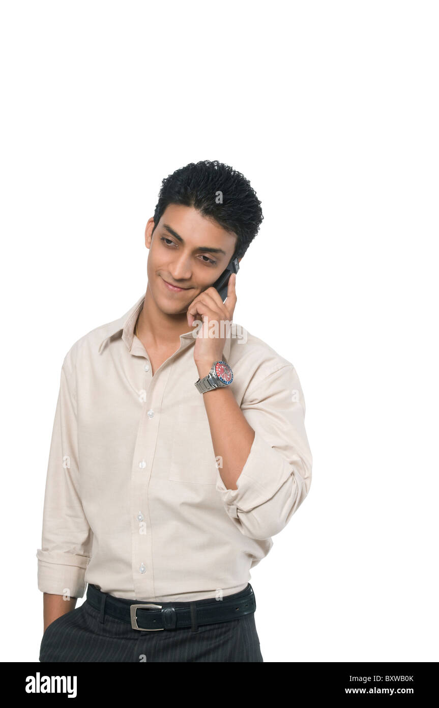 One man standing facing the camera Stock Photo - Alamy