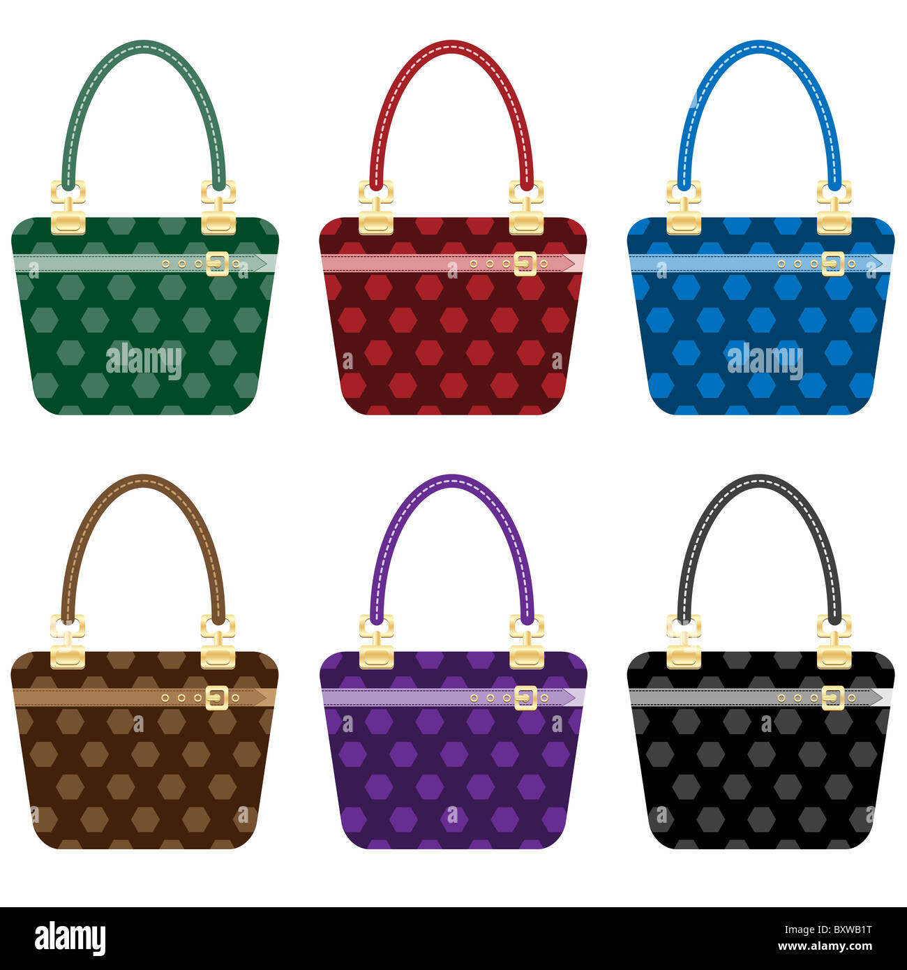 Purple handbags Cut Out Stock Images & Pictures - Alamy