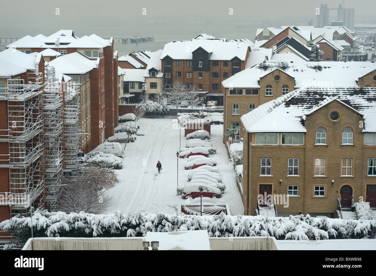 Early winter snow fall Stock Photo - Alamy