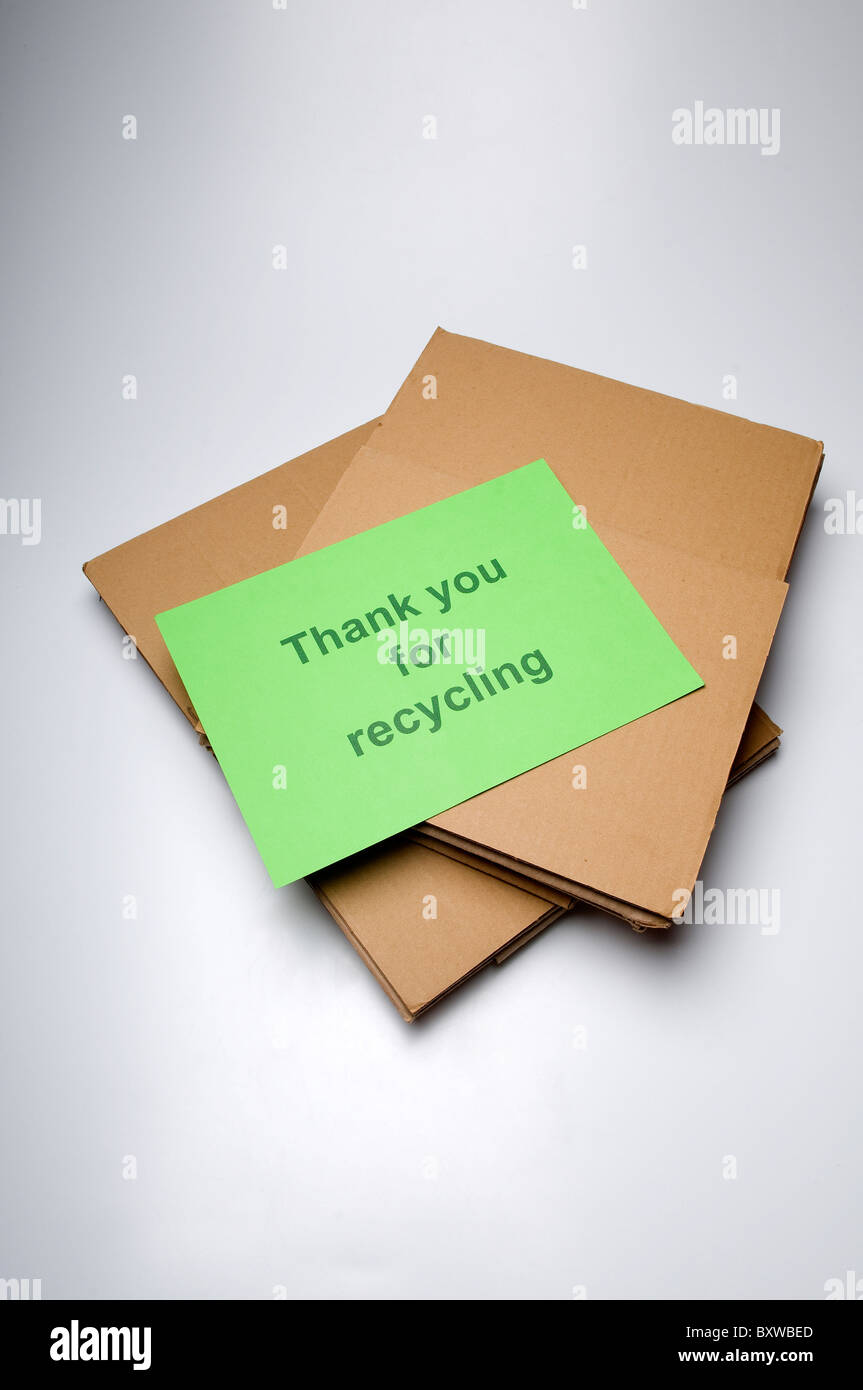 Cardboard for recycling Stock Photo - Alamy