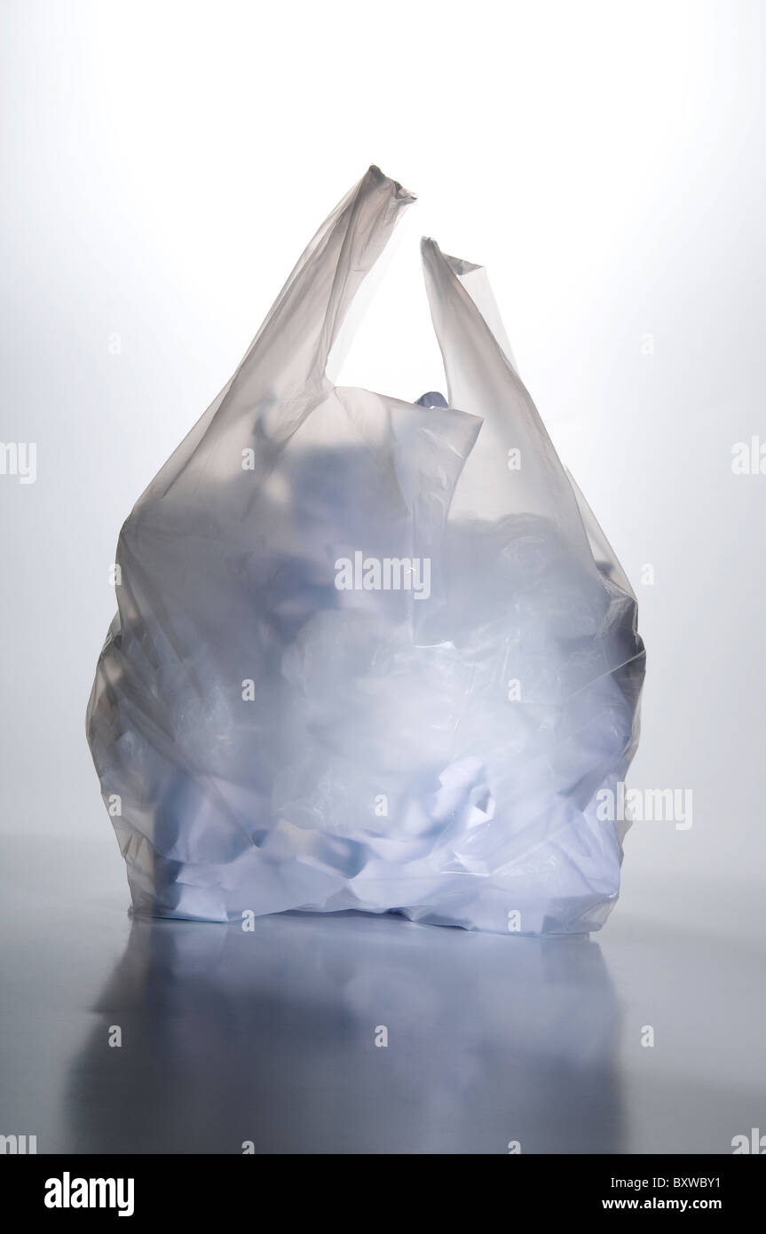 Paper in plastic bag Stock Photo - Alamy
