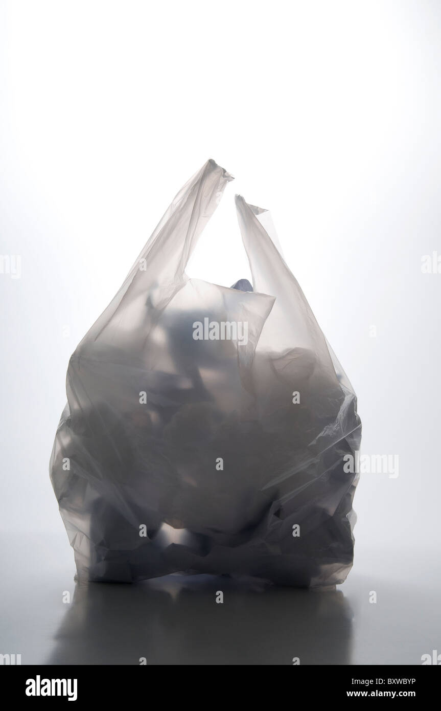 Paper in plastic bag Stock Photo - Alamy