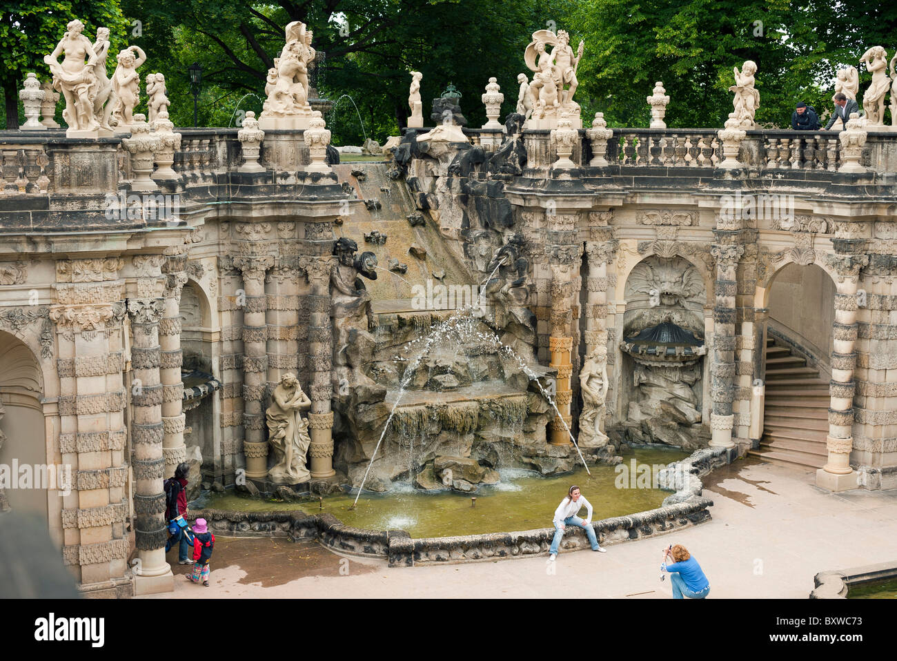 "NYMPHENBAD" NYMPH BATH FOUNTAIN "ZWINGER" BAROQUE PALACE DRESDEN ...