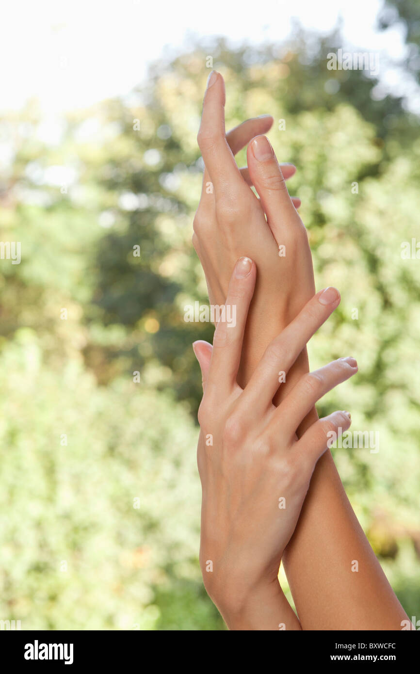 Close-up of woman's hands Stock Photo - Alamy