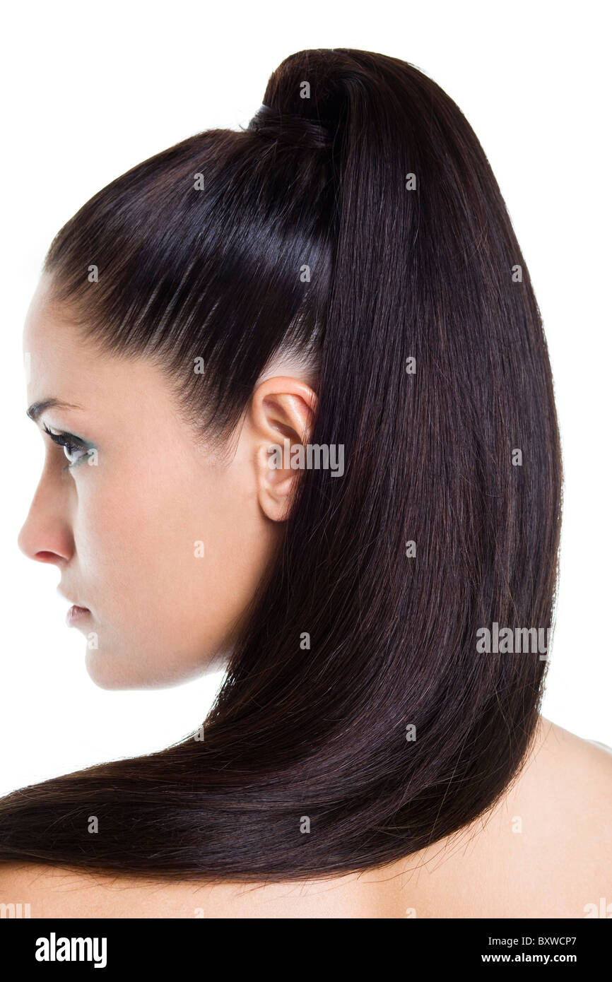 Close-up of woman's ponytail Stock Photo - Alamy