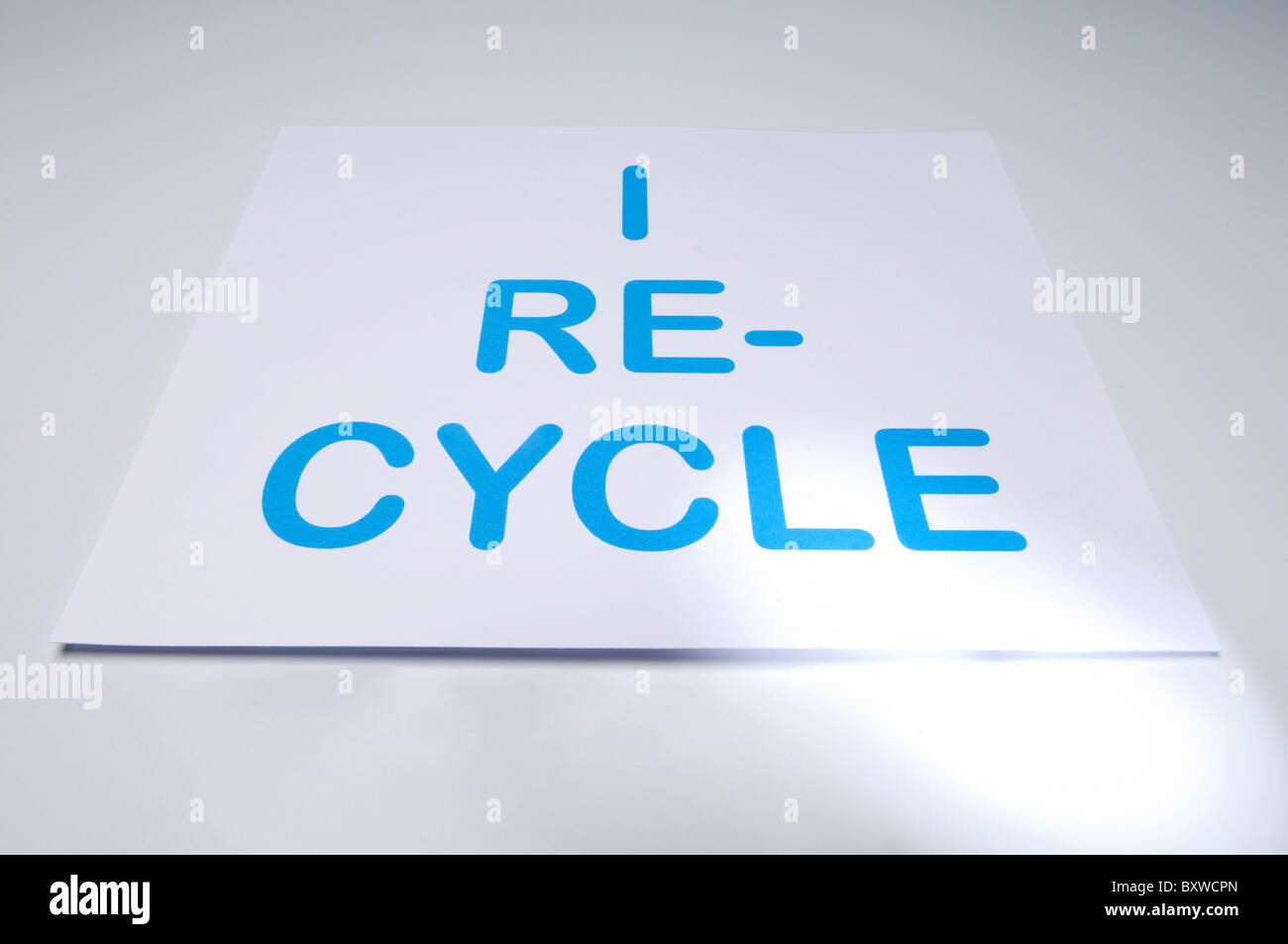I recycle sign Stock Photo - Alamy