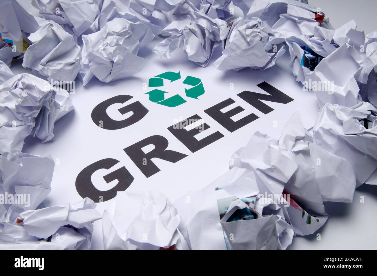 Go Green sign Stock Photo - Alamy