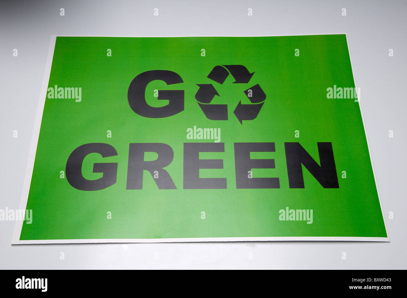 Go Green sign Stock Photo - Alamy