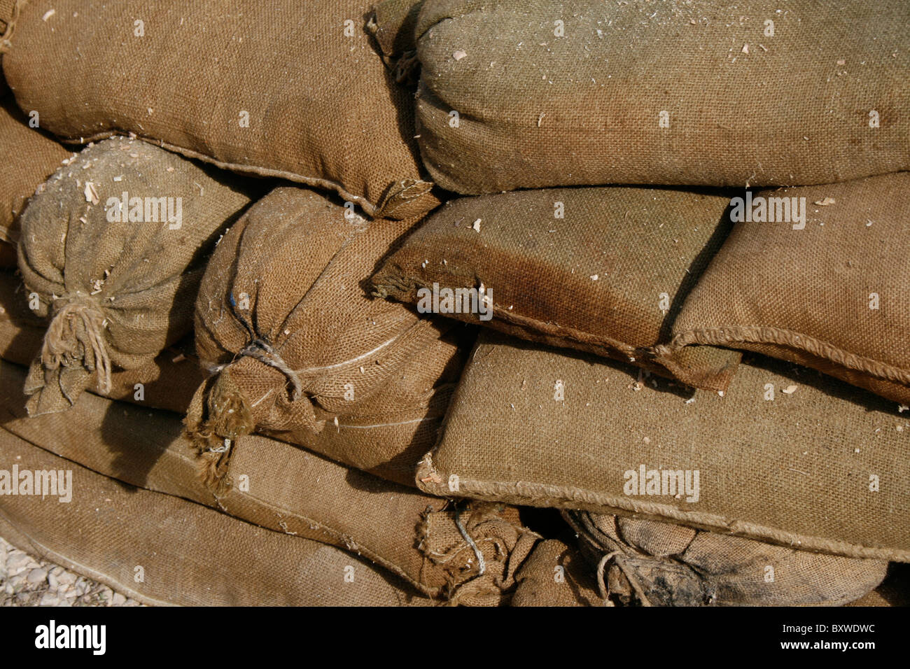 pile of sandbags Stock Photo - Alamy