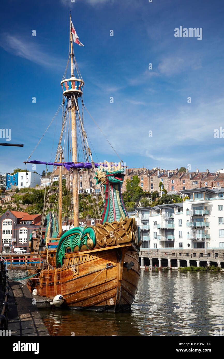 The Matthew boat sailing through Bristol Harbourside. The Matthew was ...