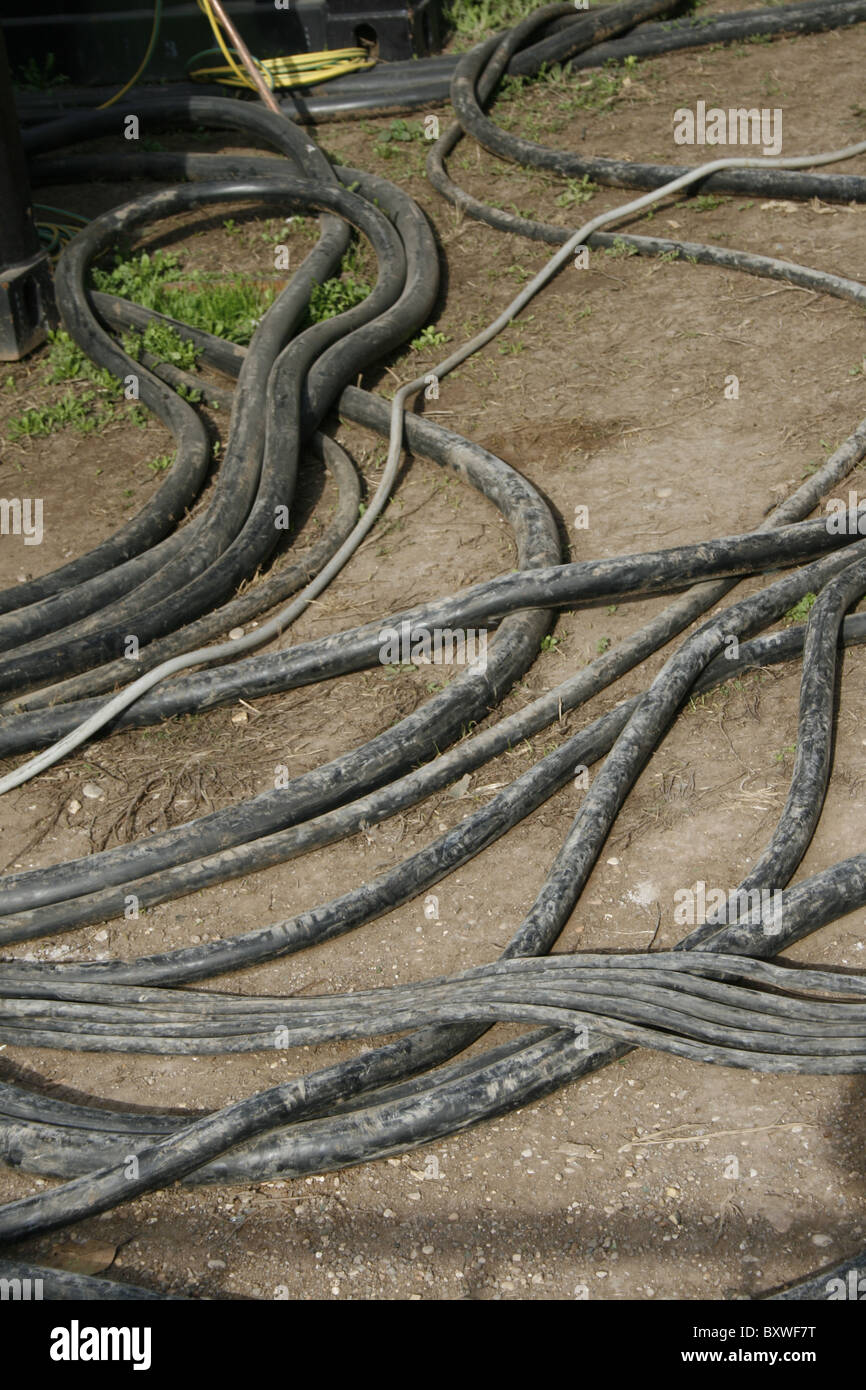 Electrical cables on floor in hi-res stock photography and images - Alamy