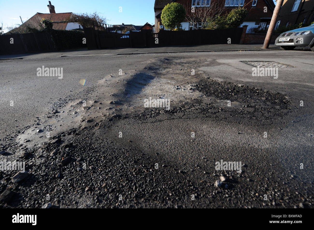 Potholes in road hi-res stock photography and images - Alamy