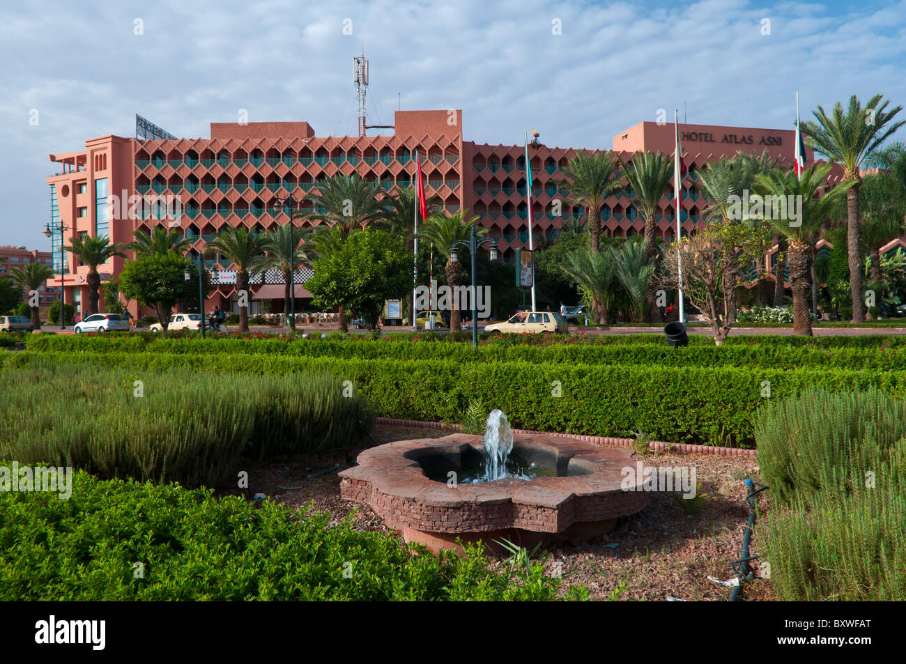 Exterior of the Atlas Asni Hotel in Marrakesh, Morocco, North Africa ...