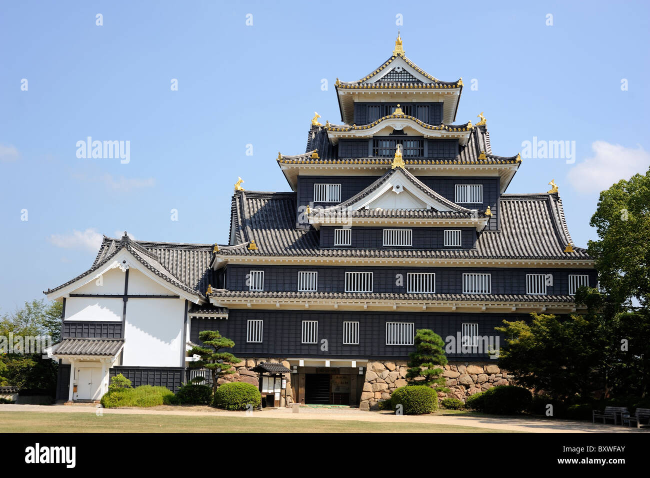 Castle of Okayama, Okayama Japan Stock Photo - Alamy