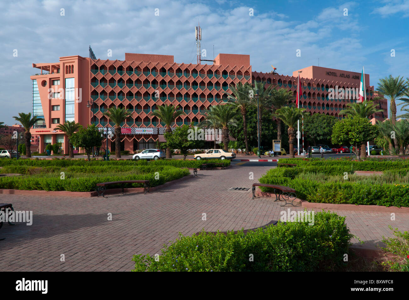 Exterior of the Atlas Asni Hotel in Marrakesh, Morocco, North Africa ...